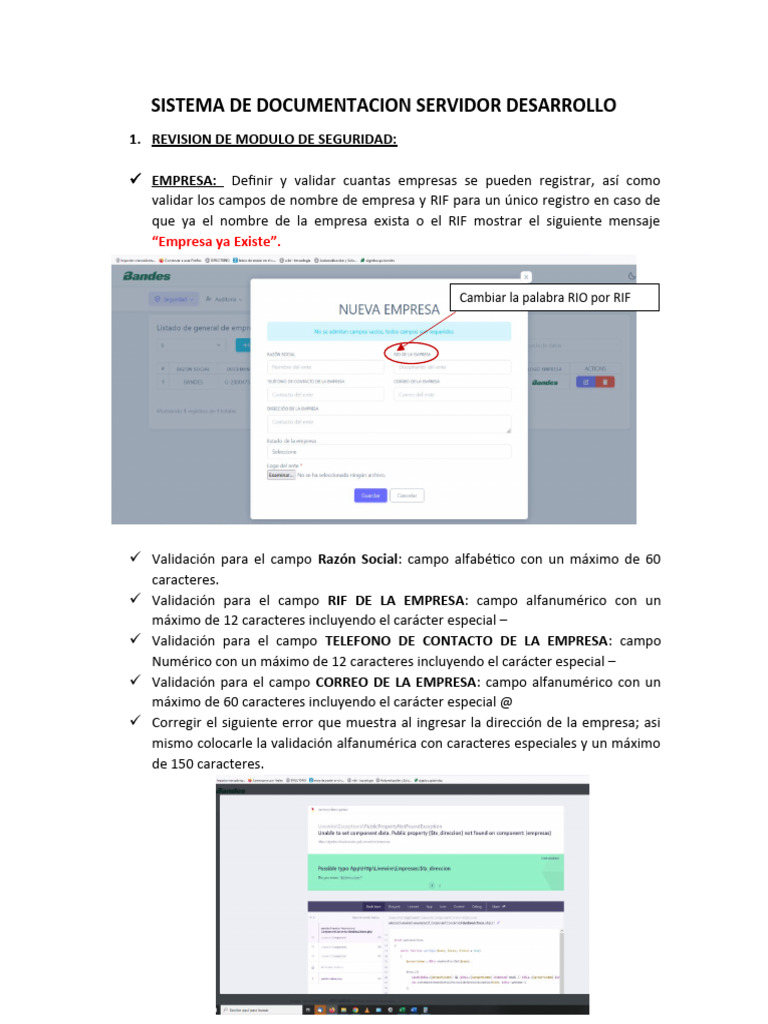 Sistema de Documentacion Servidor Desarrollo | PDF | Informática | Internet
