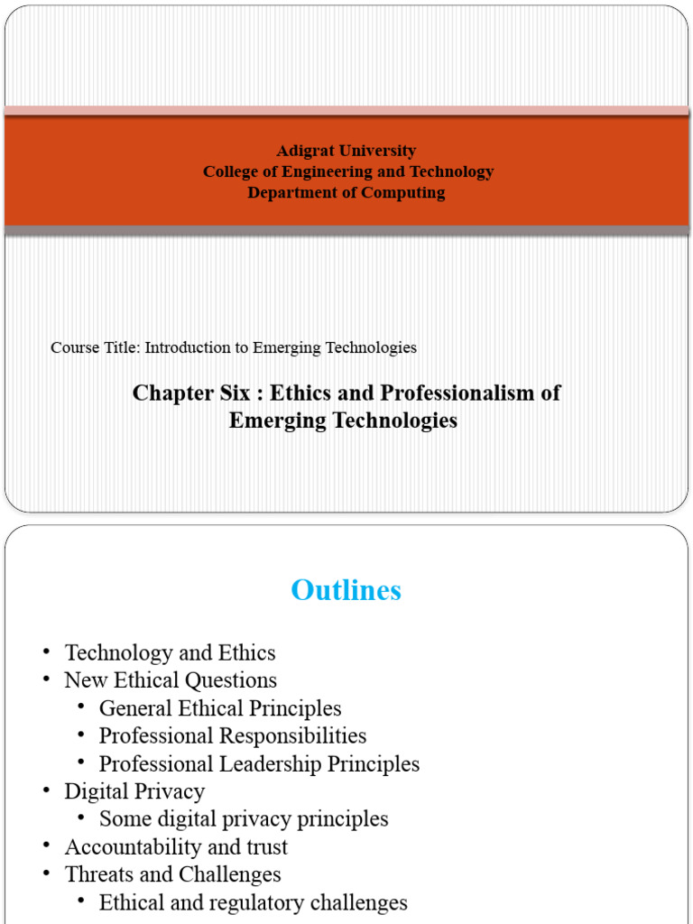 Chap 6-Ethics and Emerging Technology | PDF | Privacy | Artificial Intelligence