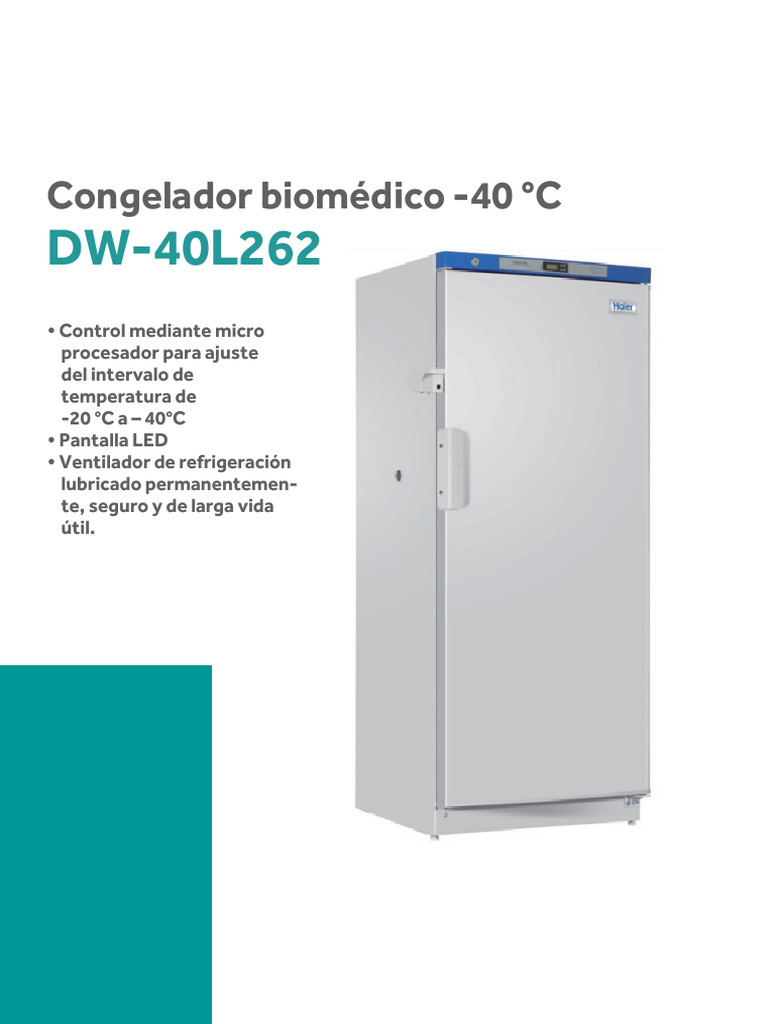 Congelador Biomédico Haier DW-40L262 | PDF | Microprocesador ...