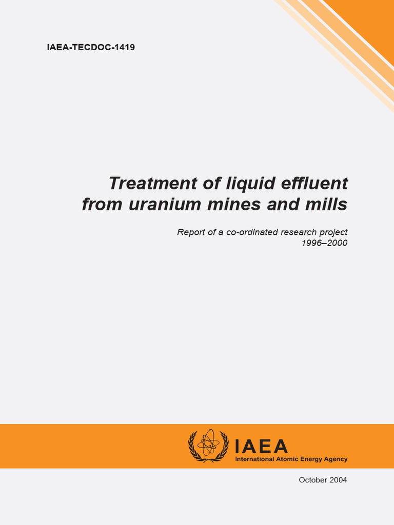 Treatment of Liquid Effluent From Uranium Mines and Mills | PDF ...