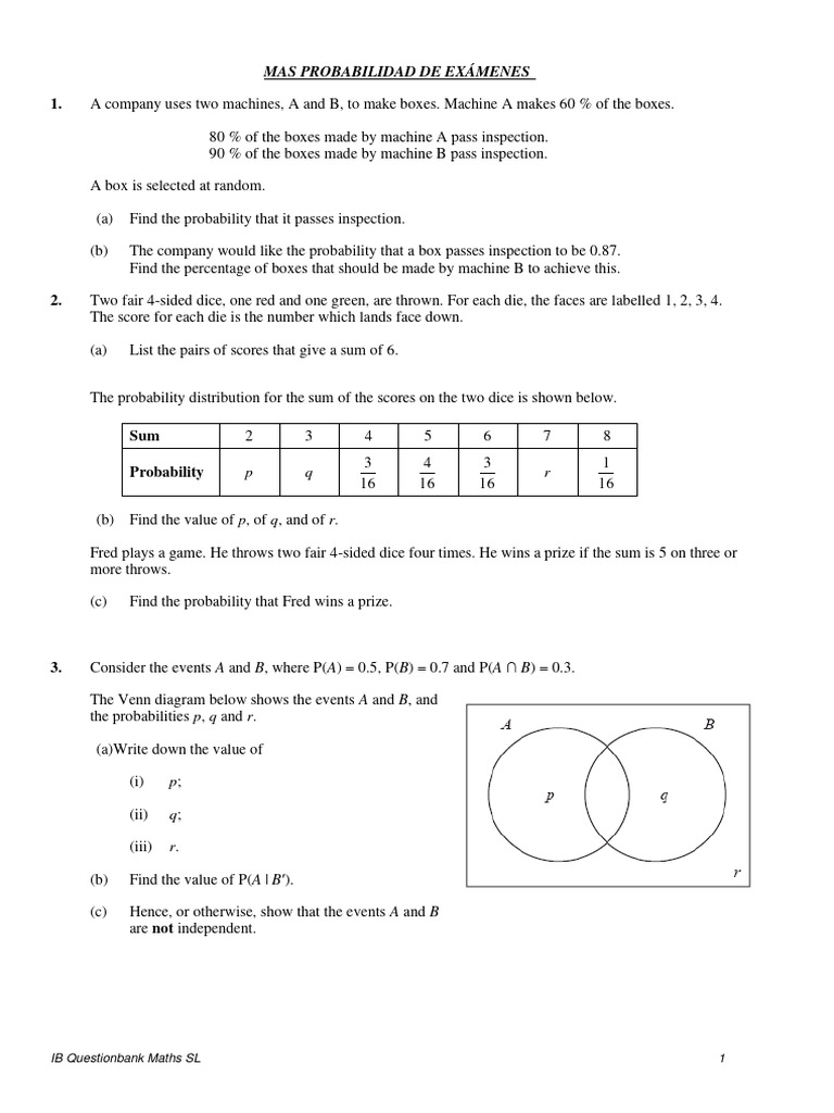 2 Probabilidad. Ejercicios de Exámenes | PDF | Probability Distribution | Statistical Theory