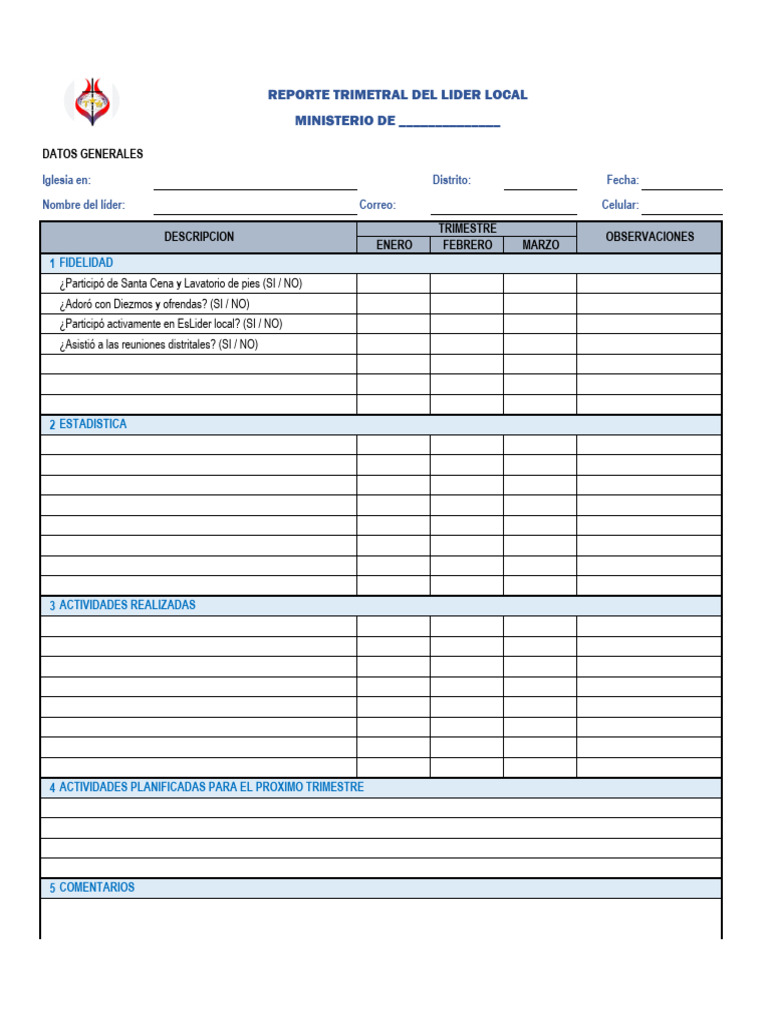 Reporte Lider Local | PDF