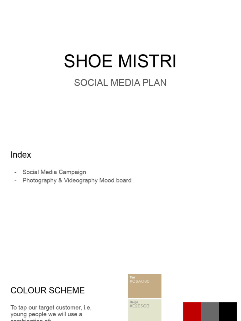 SHOE MISTRI Social plan | PDF