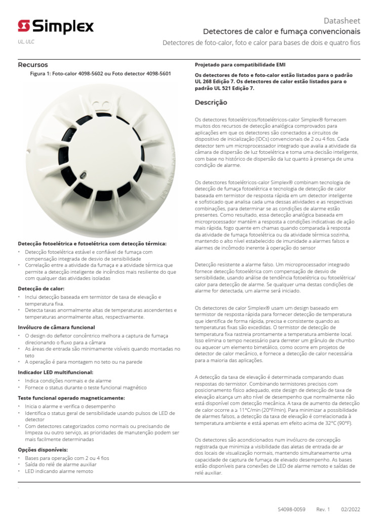 Data Sheet 4098-5601-5602 | PDF | Calor | Temperatura