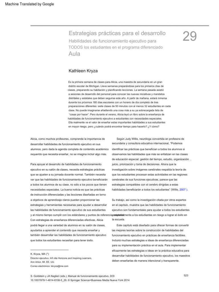 Handbook of Executive Function Pag 521-552 Traducido | PDF | Enseñando ...