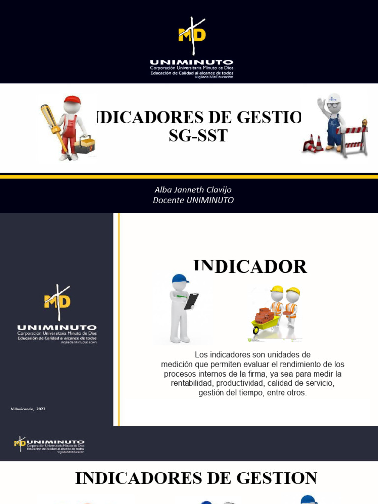 2.3 Material Apoyo Docente - TUTORIA 3 - INDICADORES DE GESTION Y SG - SST | PDF | Indicador de ...