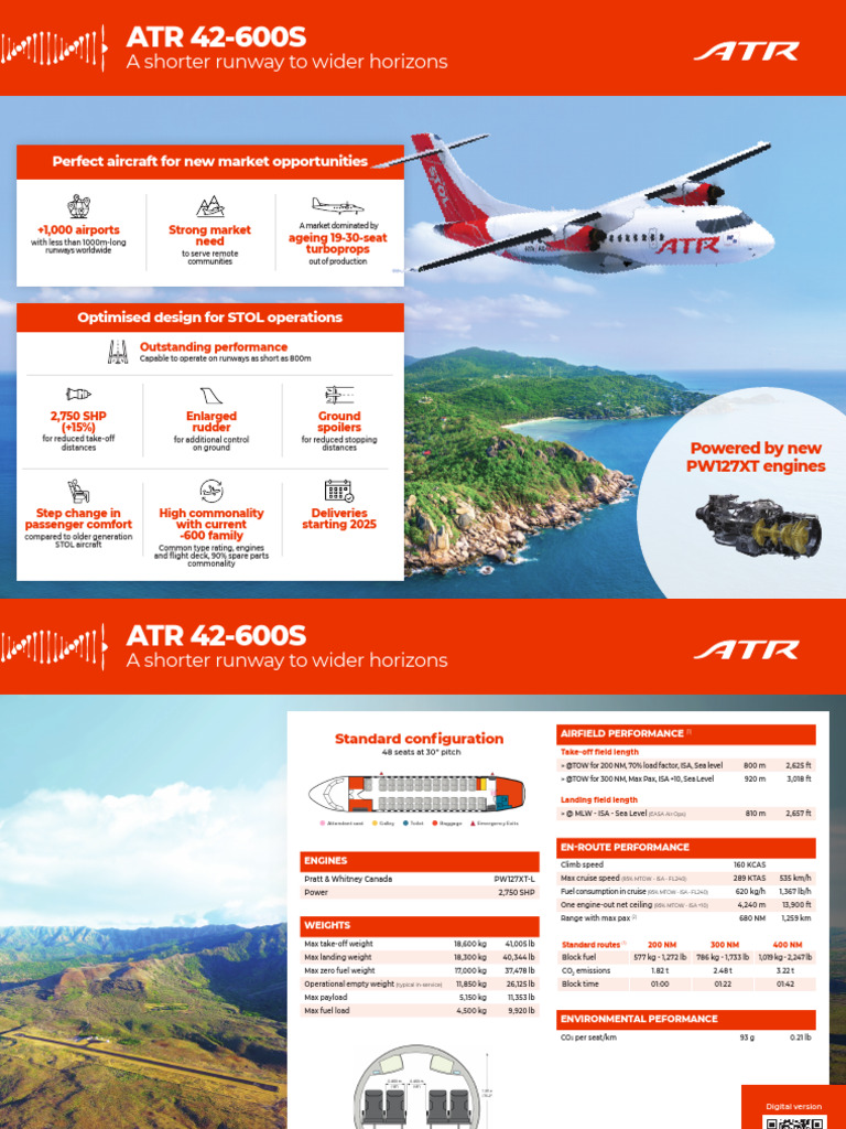 ATR - Fiche42 600S 3 | PDF | Takeoff | Aviation