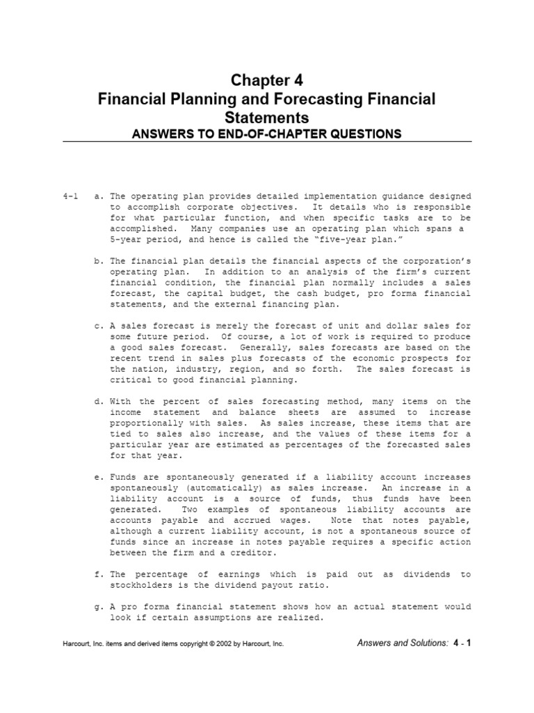 Ch04 Solations Brigham 10th E | PDF | Balance Sheet | Equity (Finance)