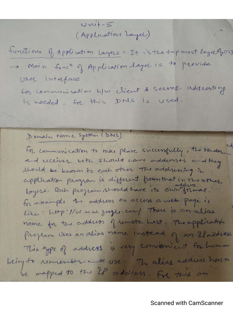Unit-5 Application Layer | PDF