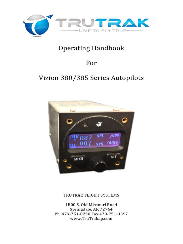 Vizion 380-385 Series Operating Handbook | PDF | Visual Flight Rules ...