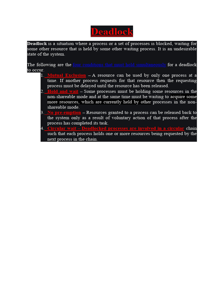DBMS UNIT - 3 (From Deadlock) | PDF | Computer Science | Information Technology Management