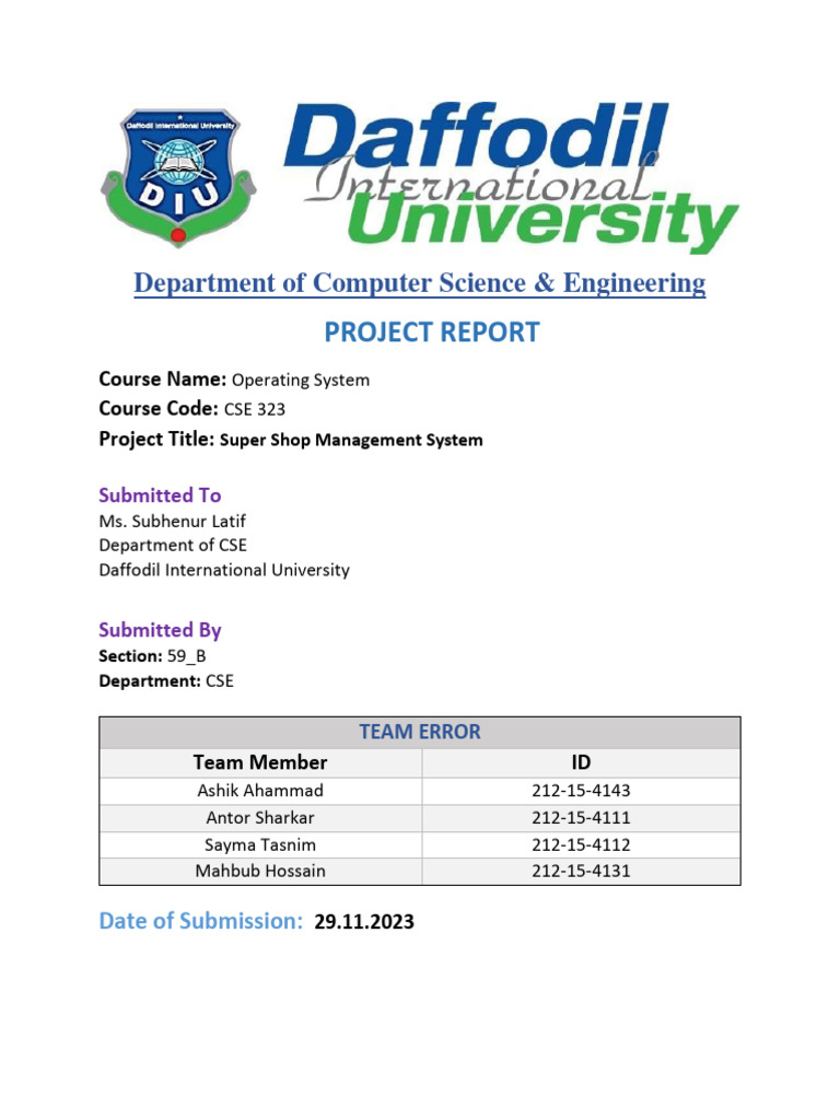 OS_project-report | Download Free PDF | Software Development Process ...