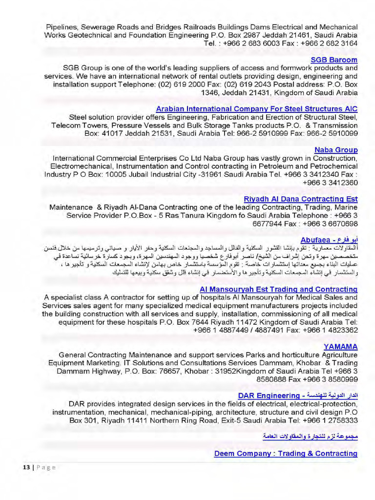 Saudi Companies | PDF