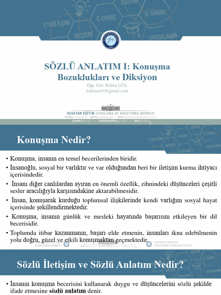 12 Hafta Ders Notu Sozlu Anlatim I | PDF