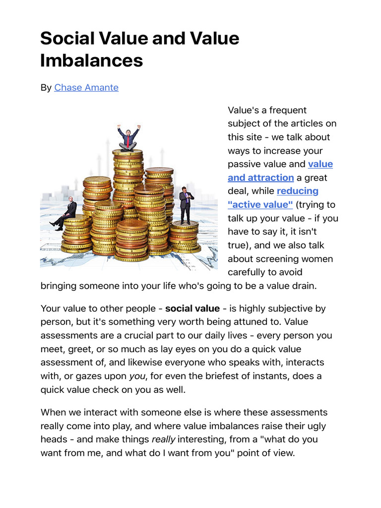 Understanding Social Value Imbalances | PDF | Social Science | Self ...