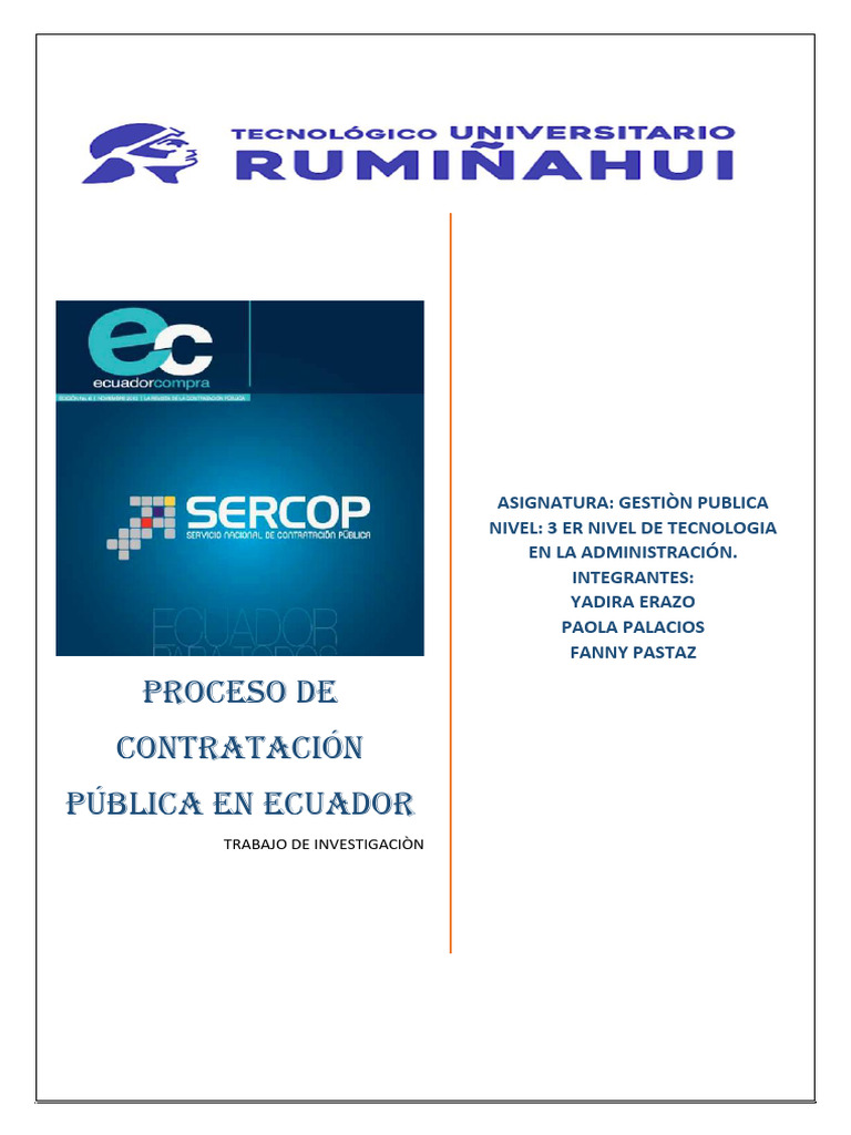 Tarea Sercop | PDF | Calidad (comercial) | Responsabilidad