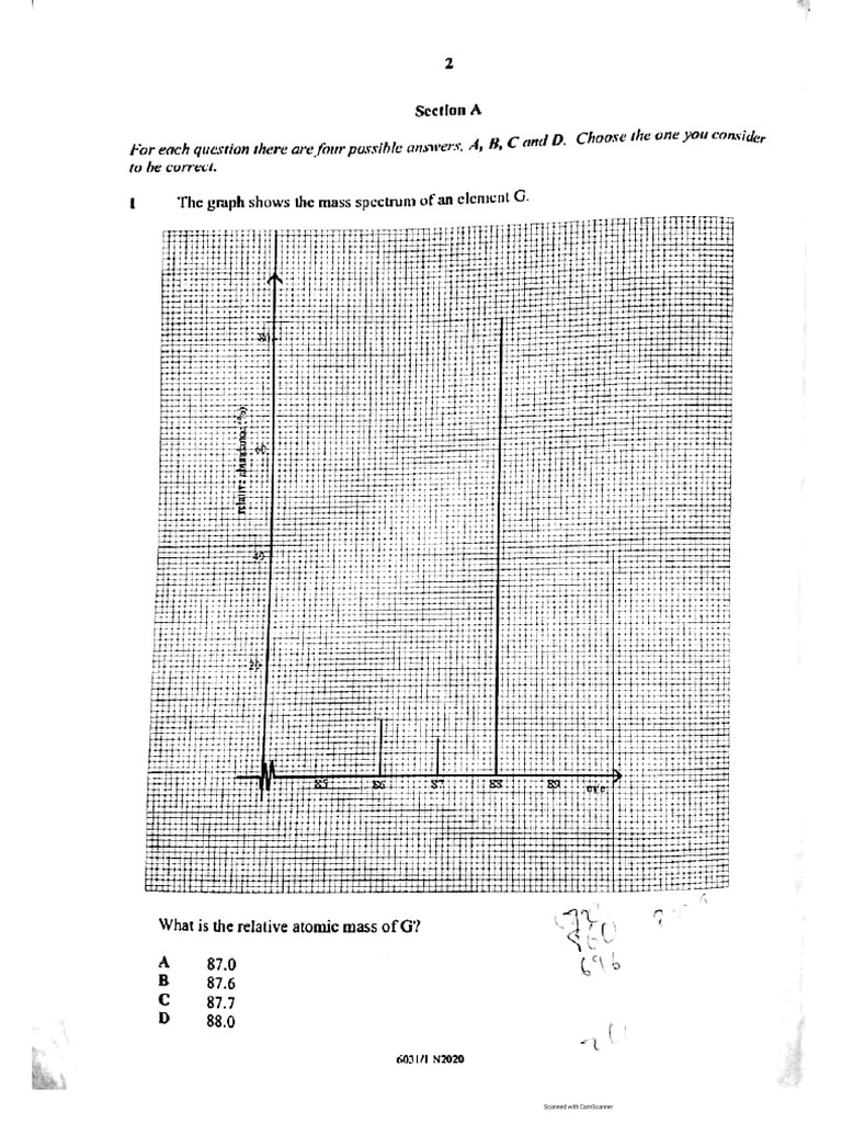 Chemistry November 2020 Paper 1. | PDF