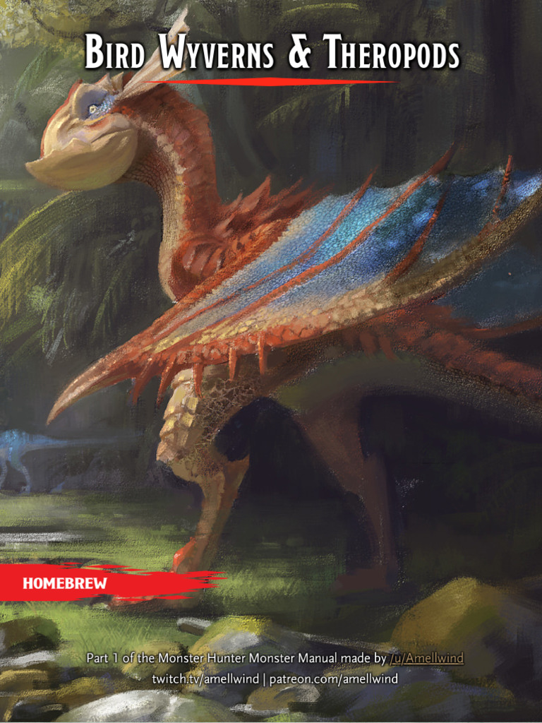 Monster Hunter Monster Manual - Bird Wyverns & Theropods | PDF ...