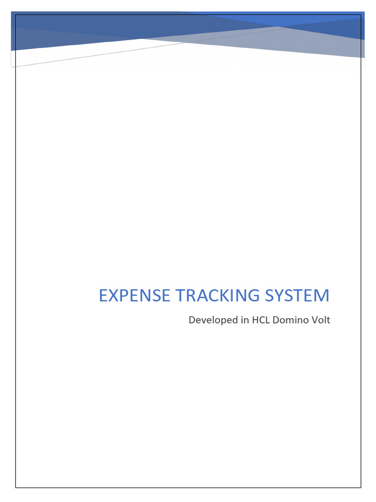 Expense Tracking System Doc | PDF | Software Engineering | Software