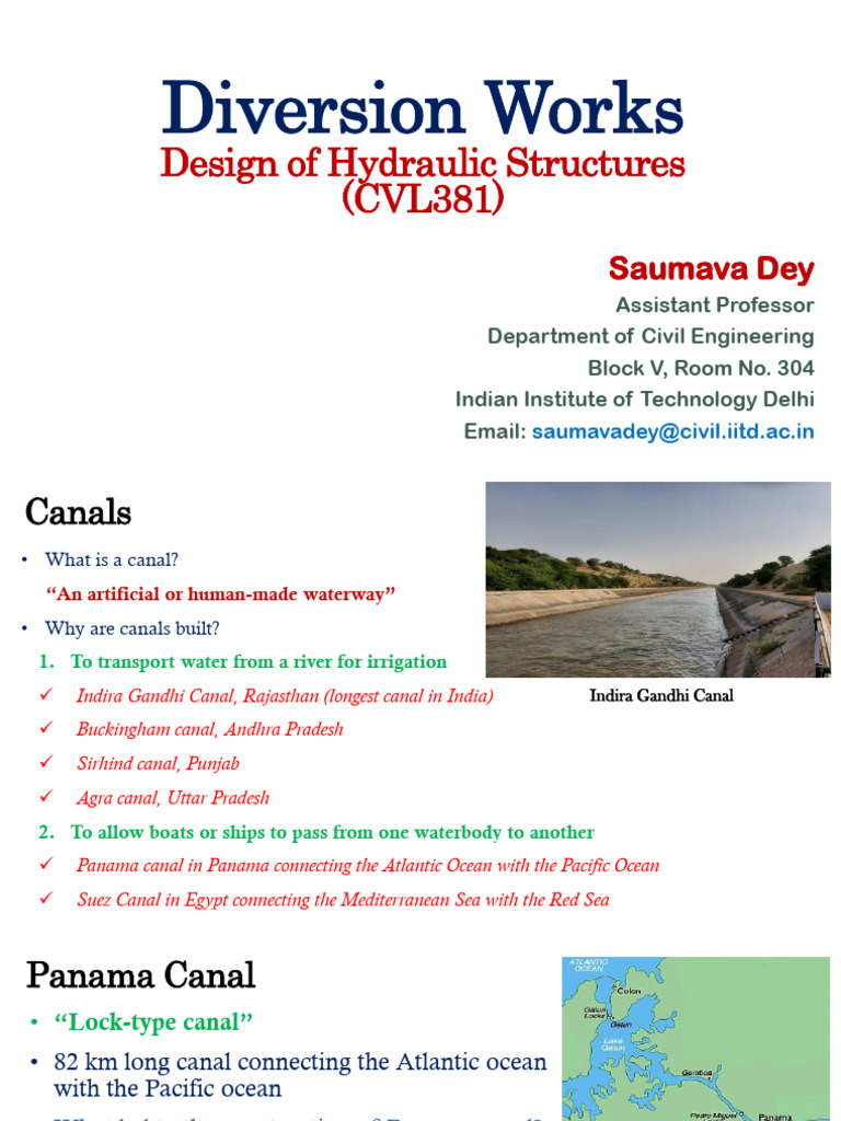 Diversion Works - Part1 | PDF | Canal | Dam
