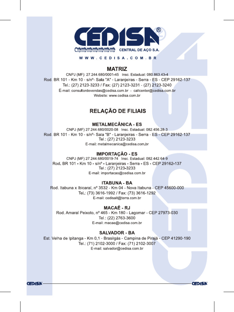Catálogo Cedisa | PDF