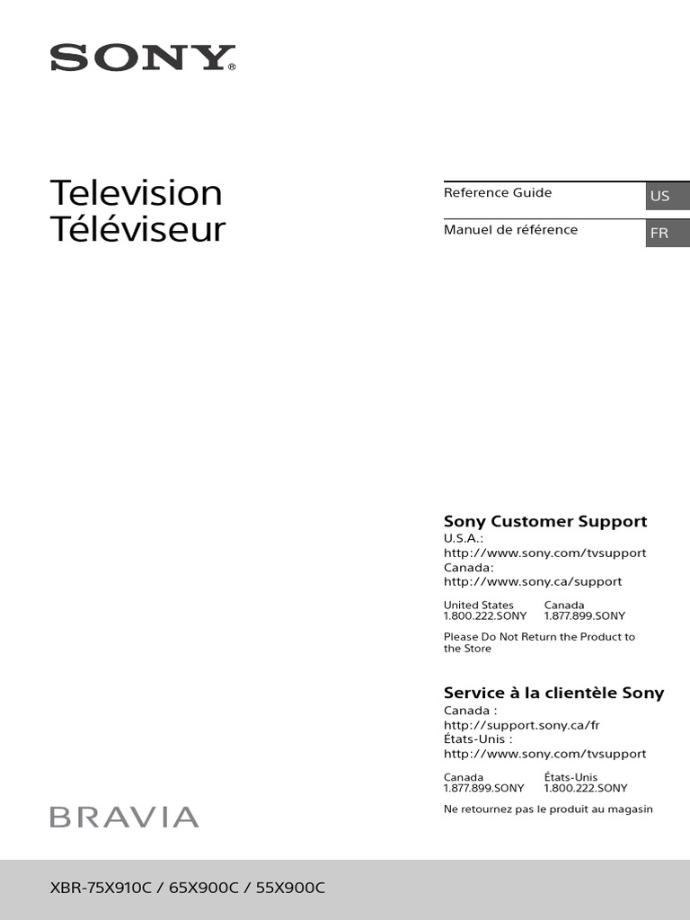 Television Televiseur Sony | PDF | Hdmi | Television