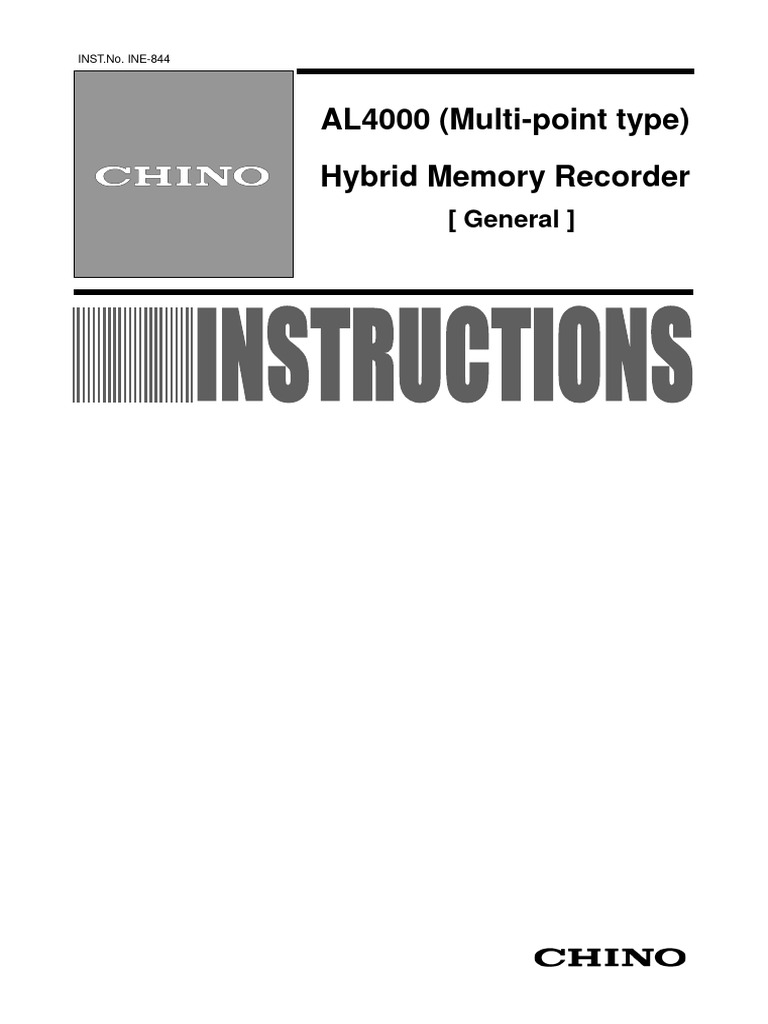 Al4000 Multi Point Type Hybrid Memory Recorder | PDF | Electrical ...