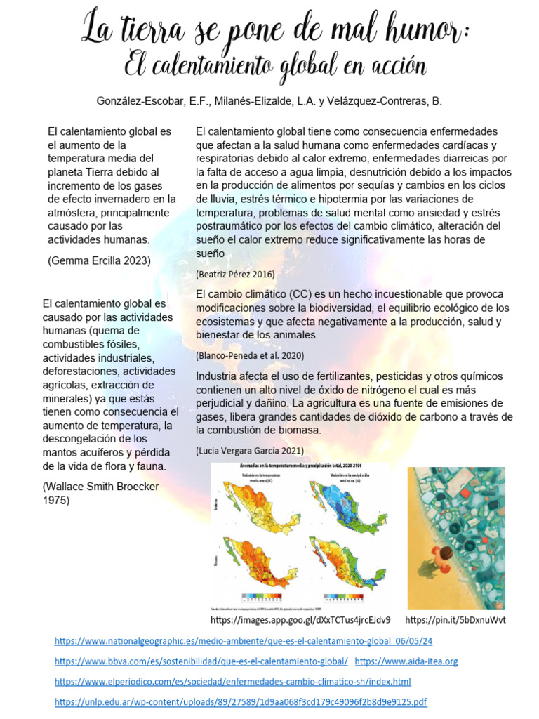Impacto del Calentamiento Global en la Salud | PDF | Gases de efecto ...