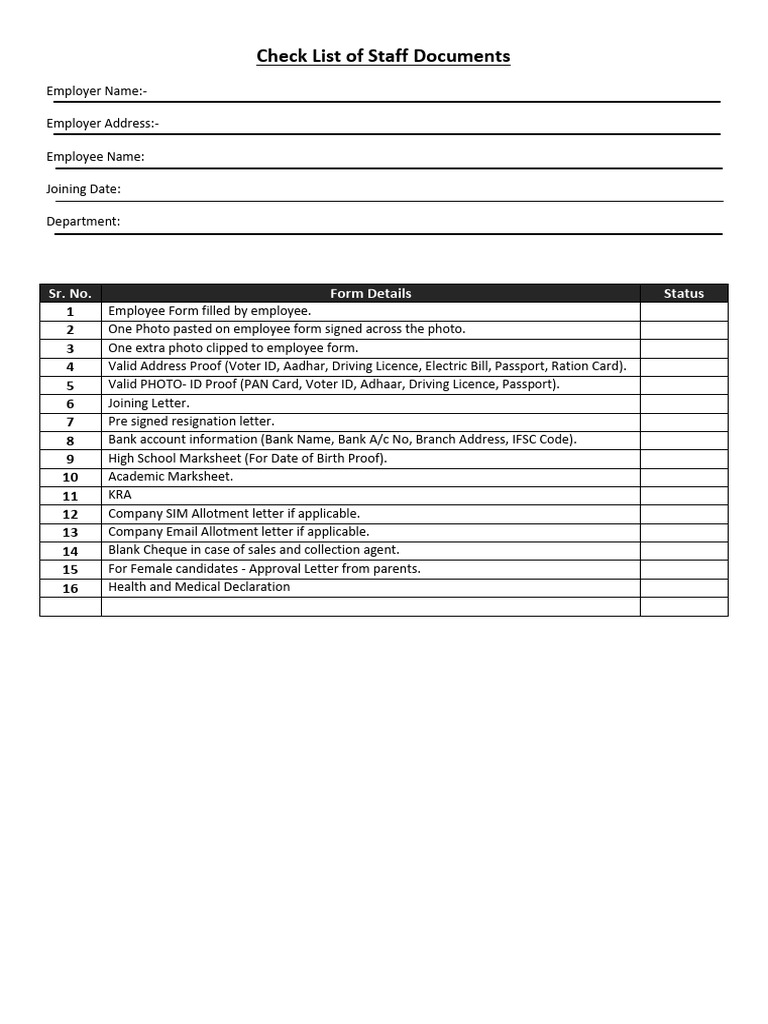 employee_joining_form_complete_ver_1.0 | PDF | Identity Document
