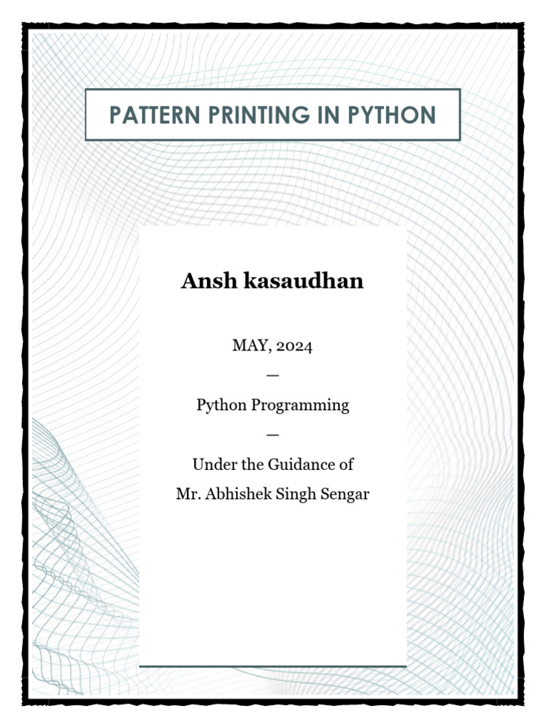 50 Pattern printing question | PDF | Algorithms | Computer Science