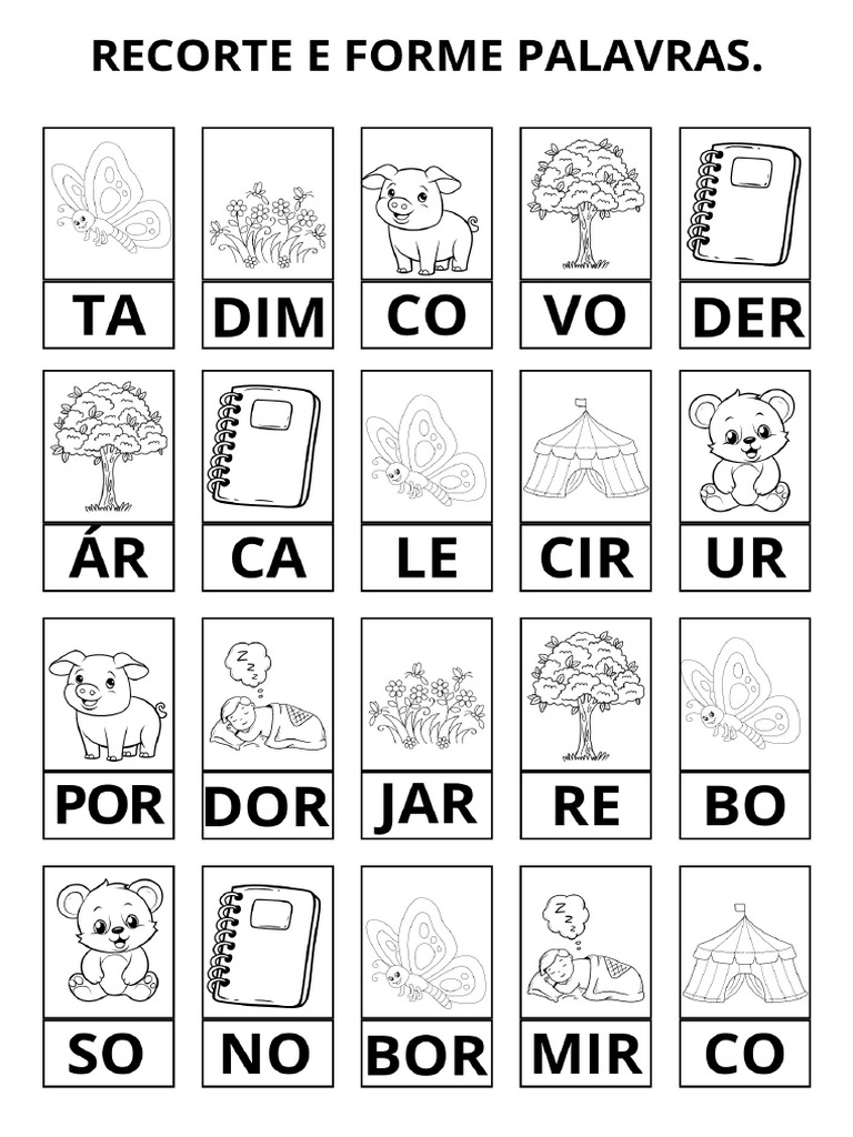 Atividade Sílabar AR-ER-IR-OR-UR | PDF