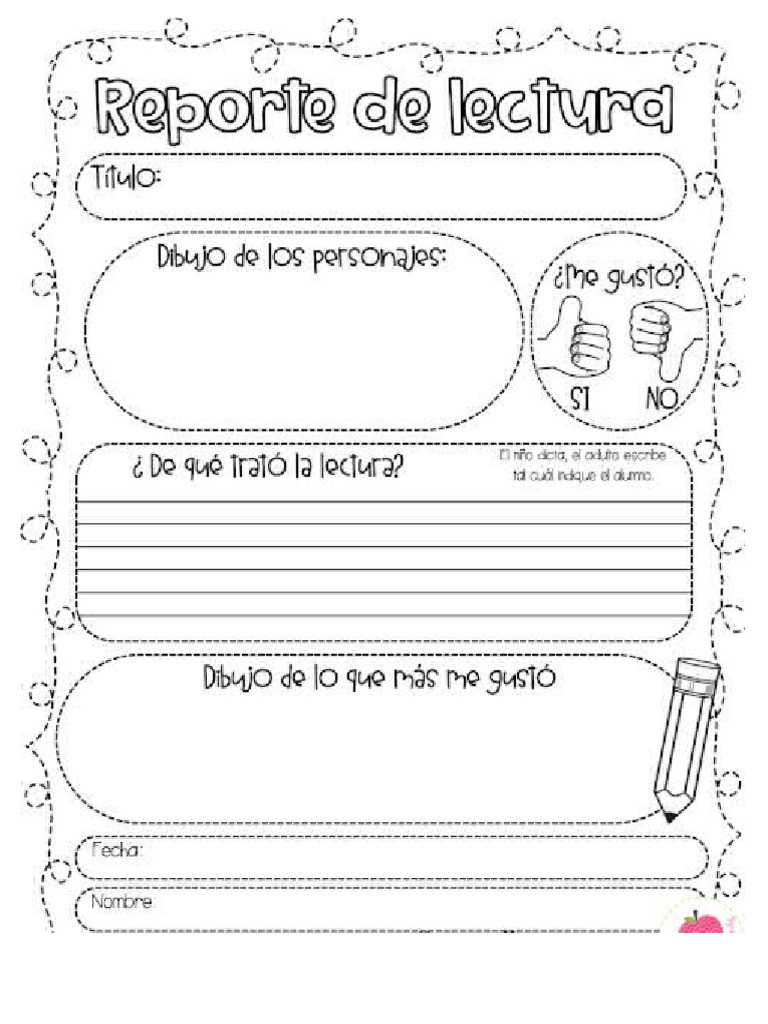 formato para reporte de lectura | PDF