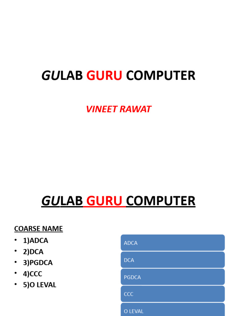 Gulab Guru Computer | PDF