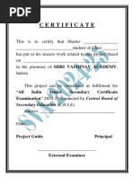 Project Certificate | PDF