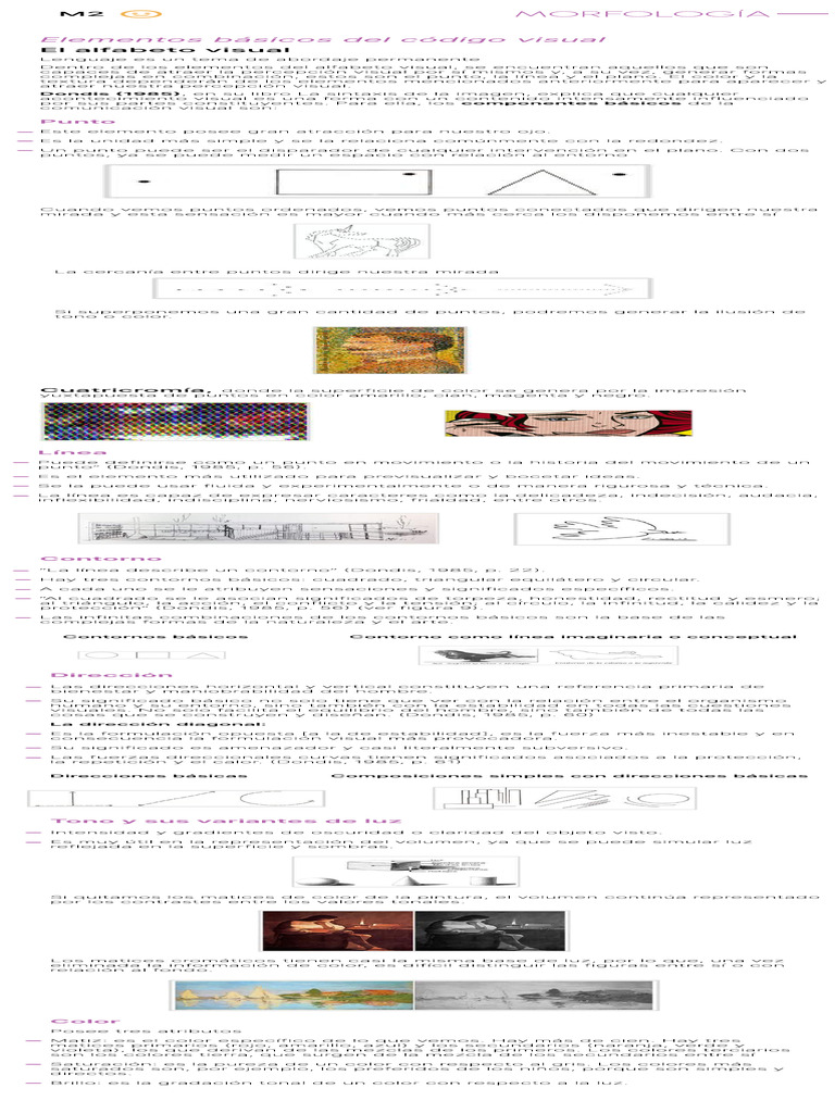 Elementos Básicos Del Código Visual - M2 MORFOLOGIA 1 | PDF | Color ...