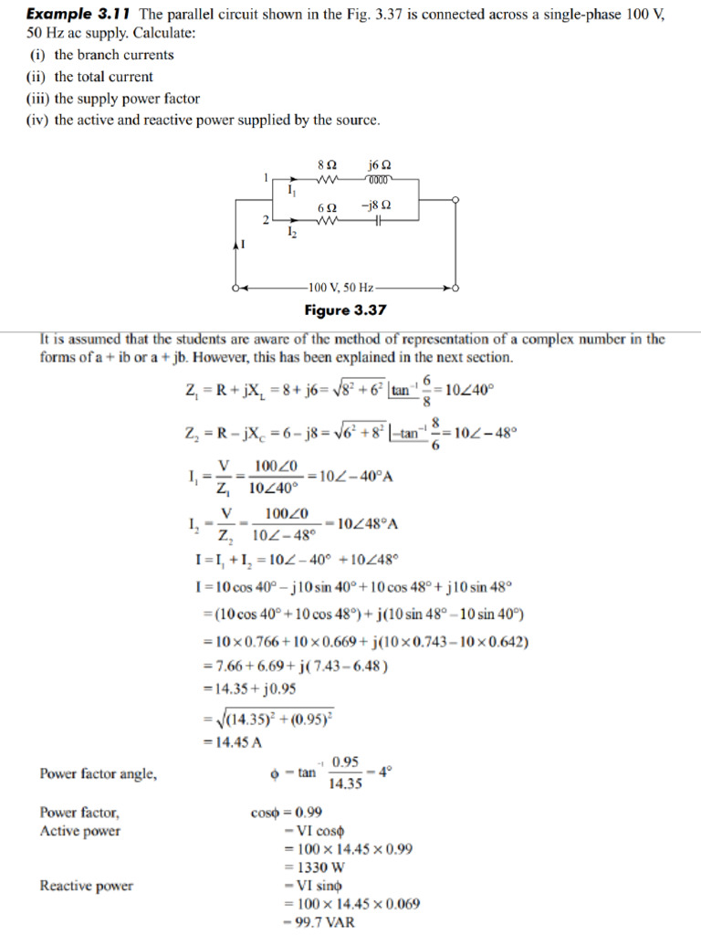 Module 2.4 Parallel Num RLC Phasor | PDF
