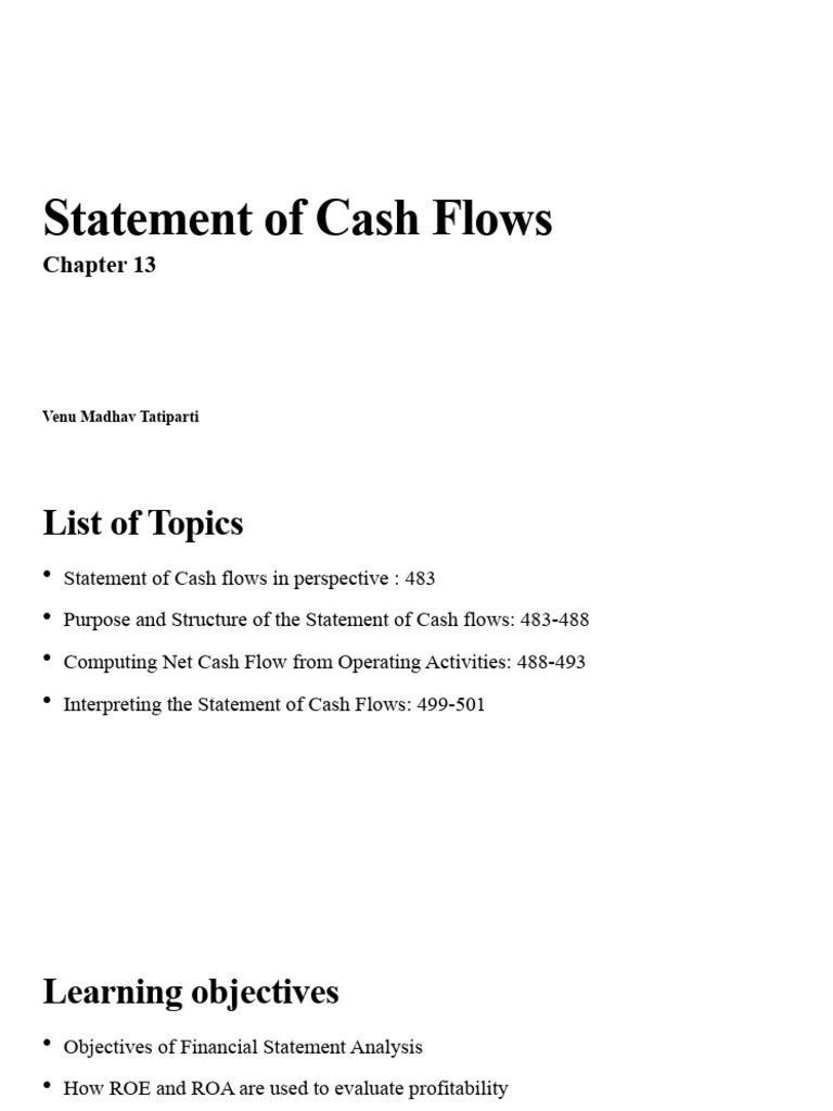 Chap13Slides VMT | PDF | Dividend | Cash Flow Statement