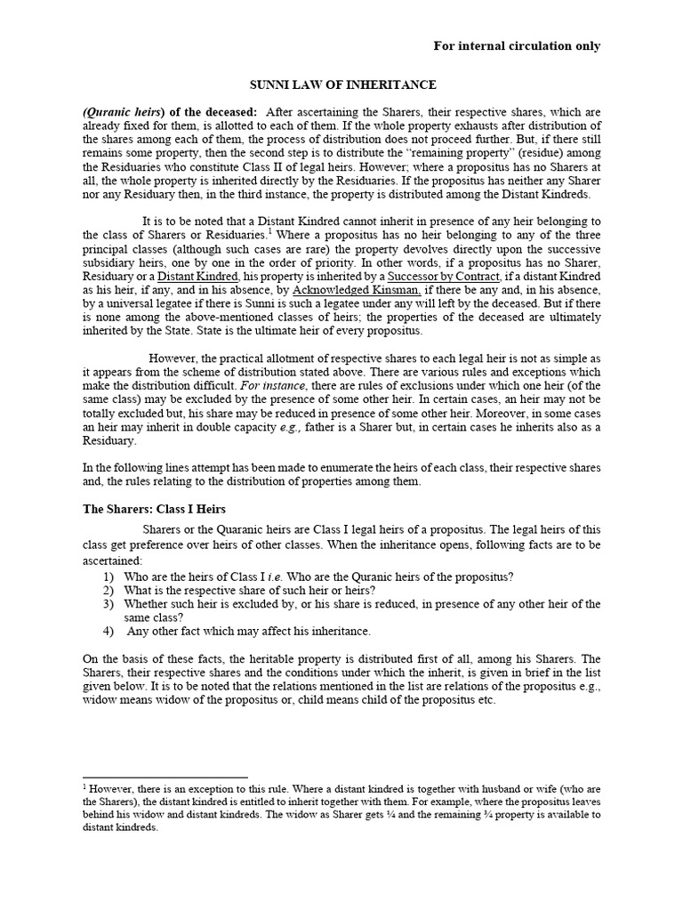 muslim inheritance | PDF | Inheritance | Marriage