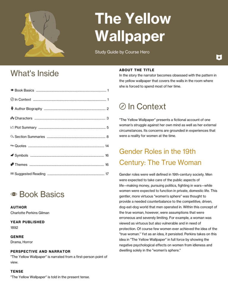 Charlotte Perkins Gilman's The Yellow Wallpaper | PDF | The Yellow ...