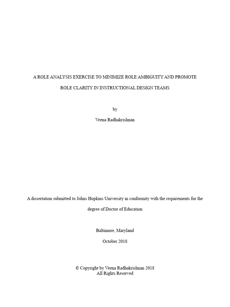Role Clarity in Instructional Design Teams | PDF | Learning ...