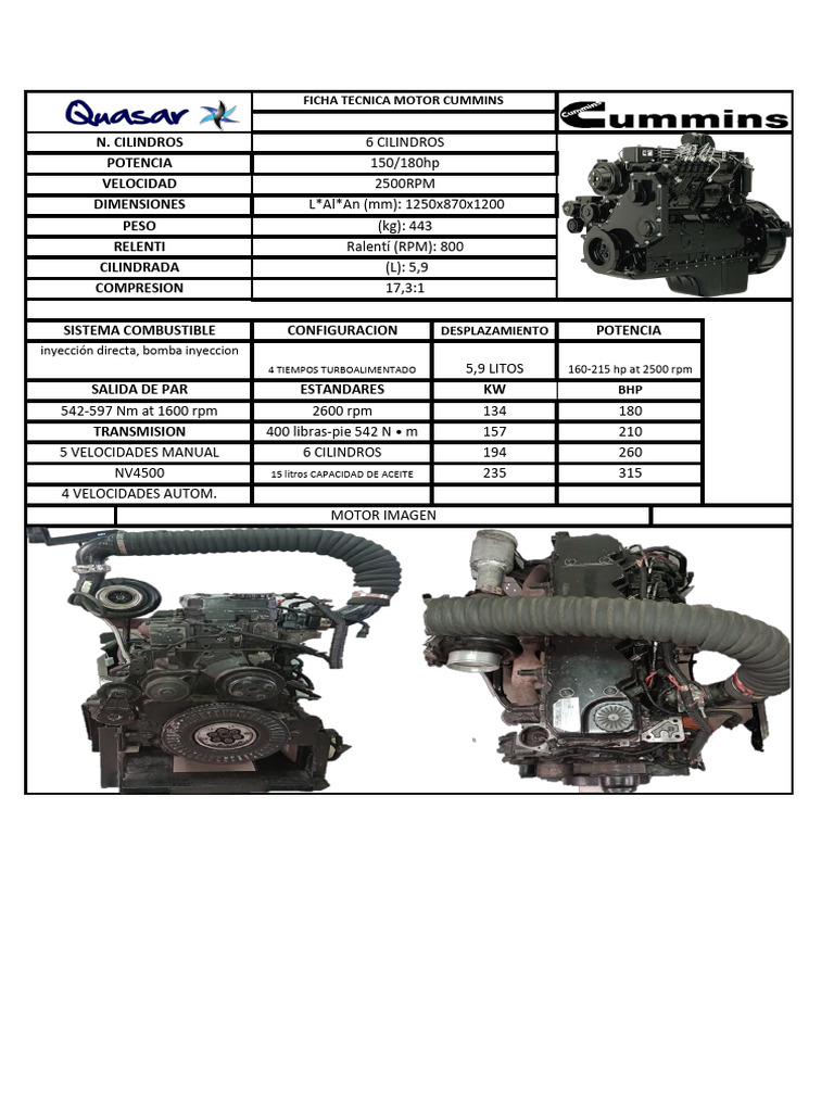 Motor Cummins 6BT | PDF