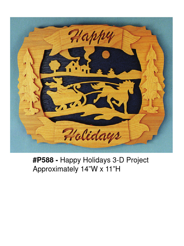 DP588 Happy Holidays 3-D Project | PDF | Plywood