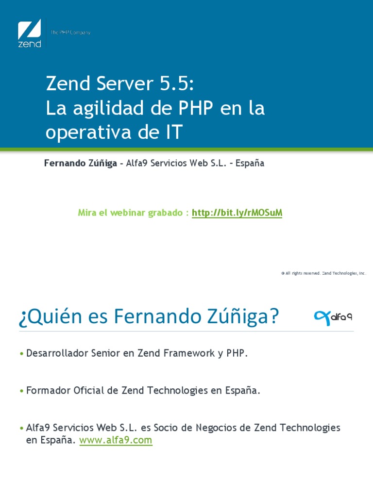 Zend Server 5.5 Introduccion | PDF | Php | Grupo de computadoras