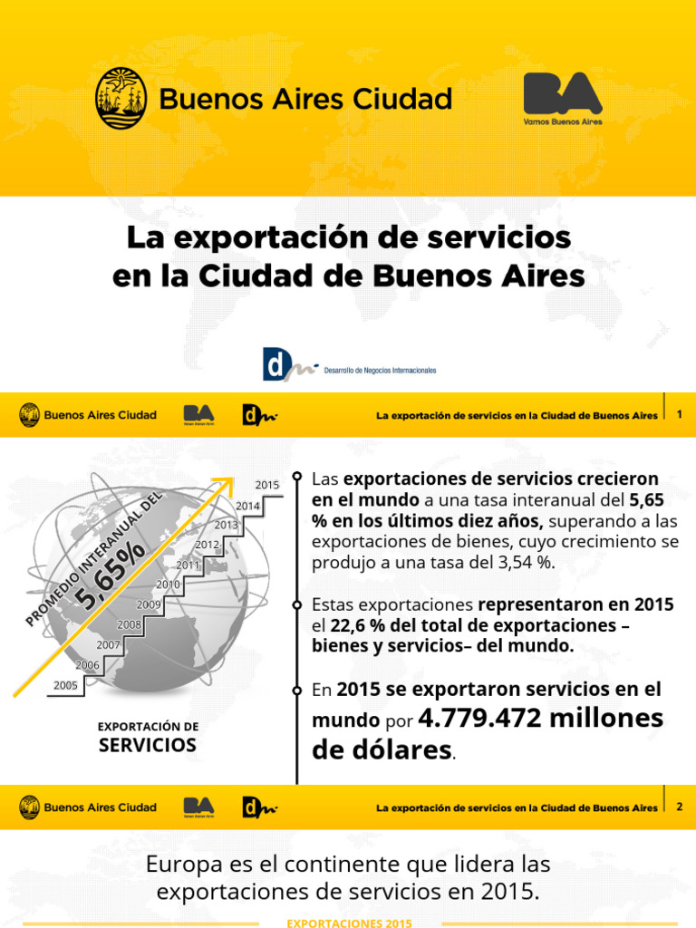 GCBA Informe de Exportacion de Servicios | PDF | Economias