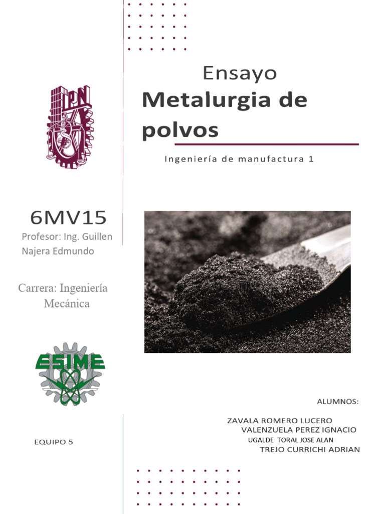 Pulvime | PDF | Sinterización | Metalurgia