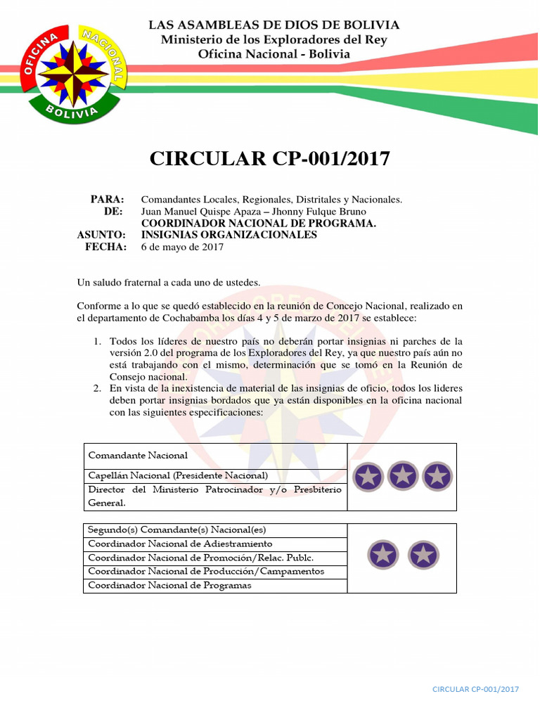 Circular CP-001 | PDF | Negocios
