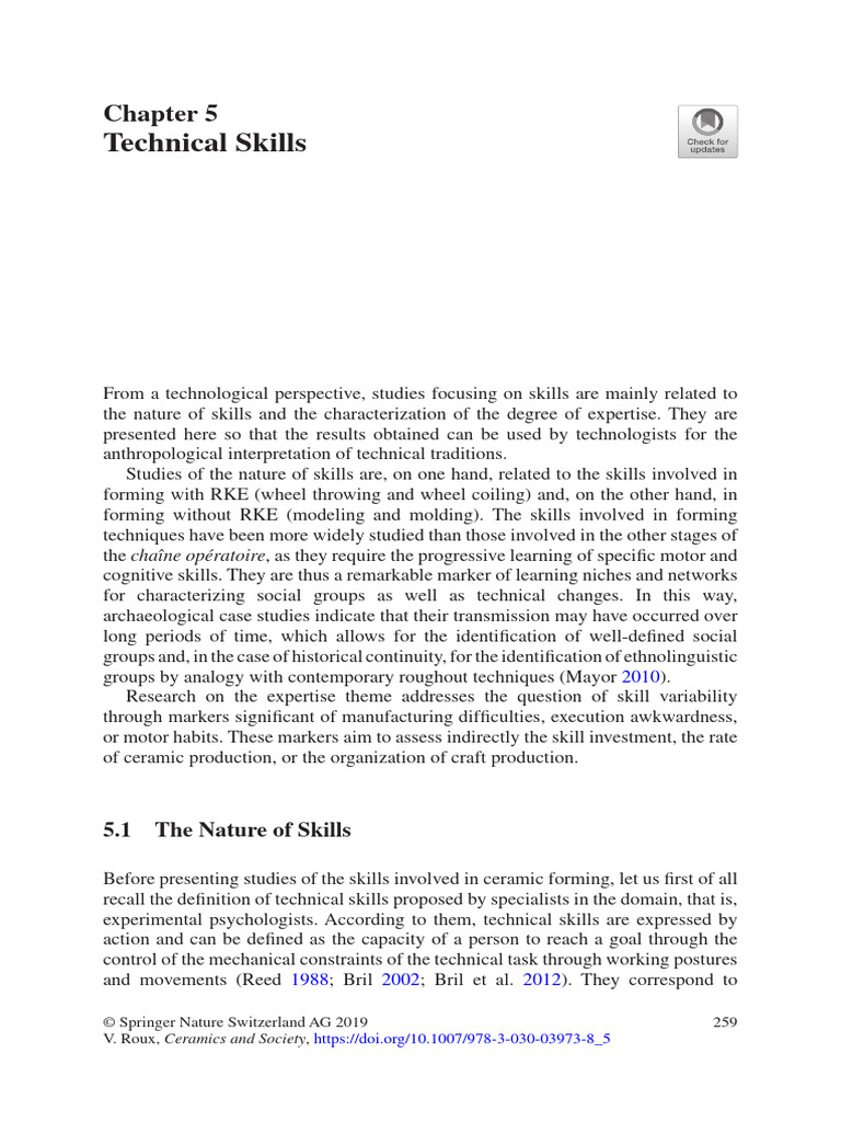 Roux, V. (2019) - CAPITULO 5 Technical Skills | PDF | Coefficient Of Variation