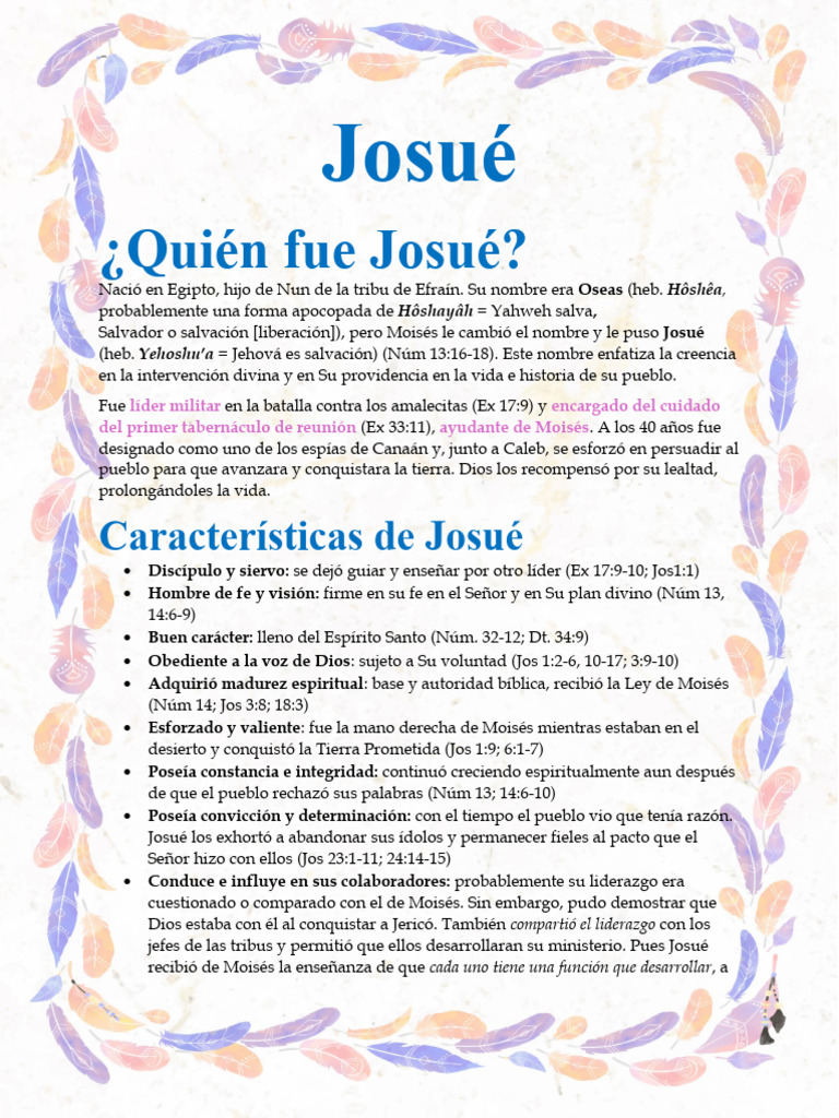 Josué | PDF | Joshua | Moisés