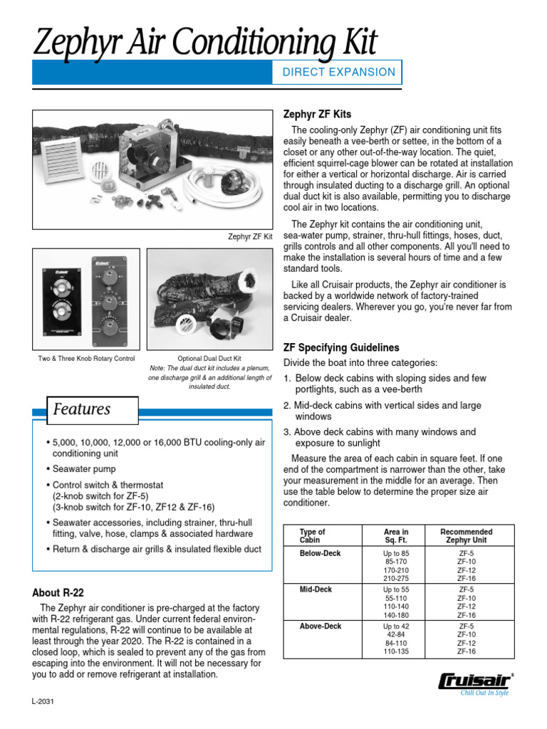 Zephyr Kit 1 | Download Free PDF | Duct (Flow) | Air Conditioning