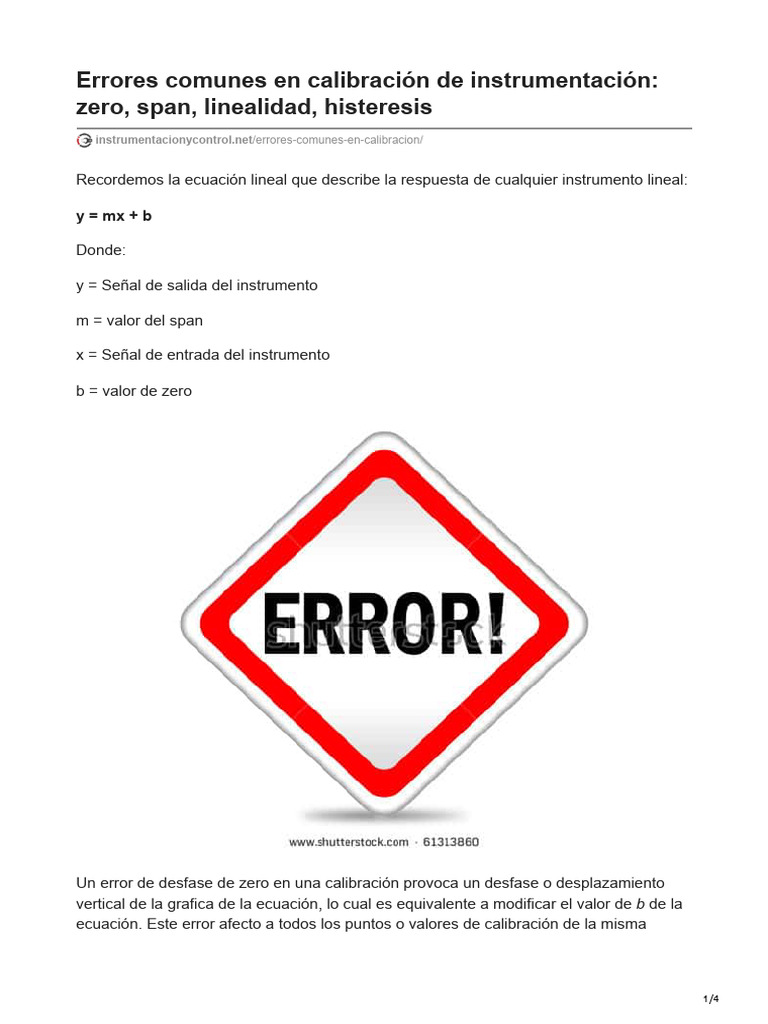 Error Es | PDF | Calibración | Linealidad